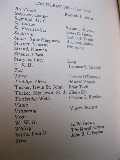 COLUMN POETS by Preston, Keith; Starrett, Vincent; Atwater, Richard ...