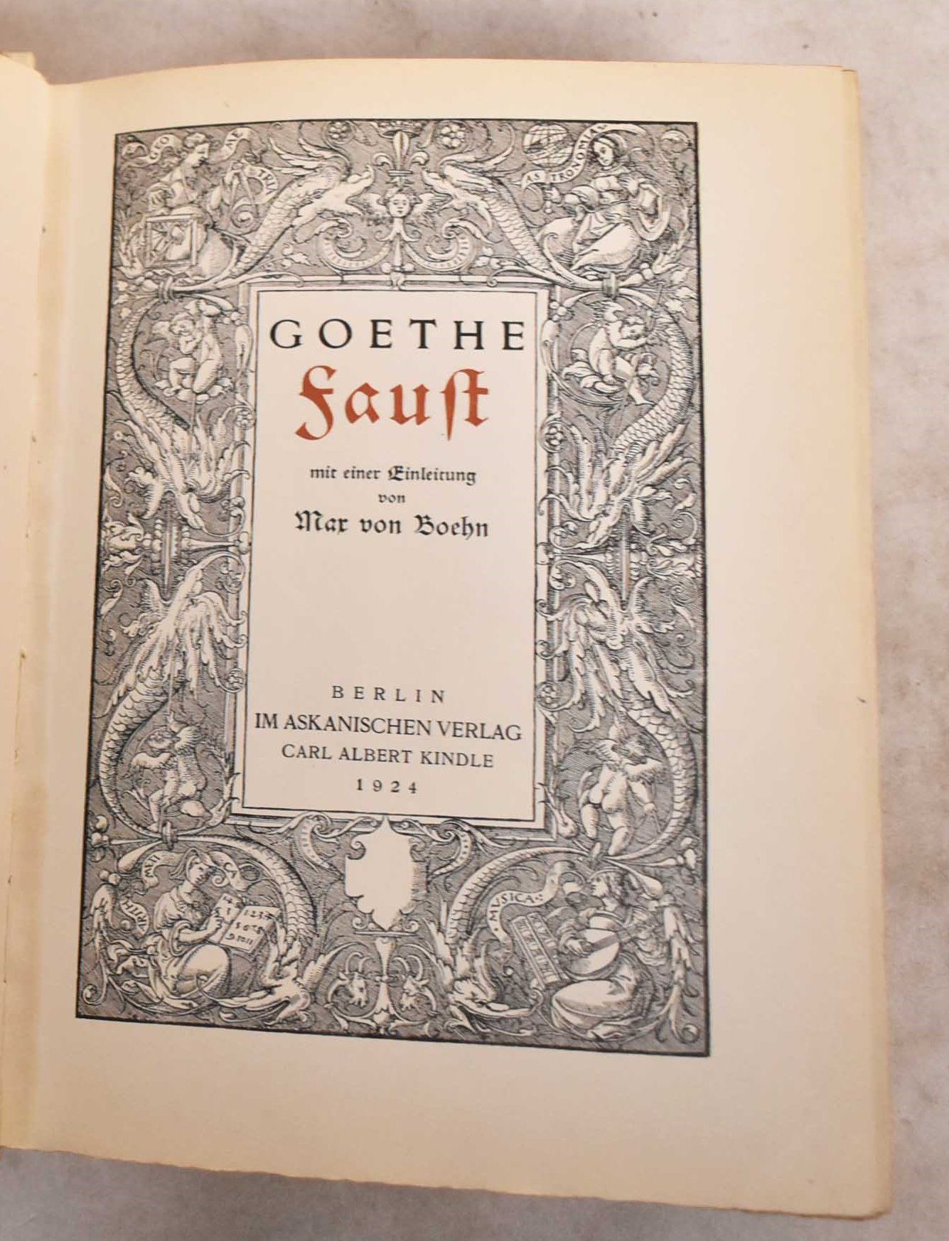 Faust by Boehn, Von Max | Hardcover | 1924 | IM Askanischen Verlag ...