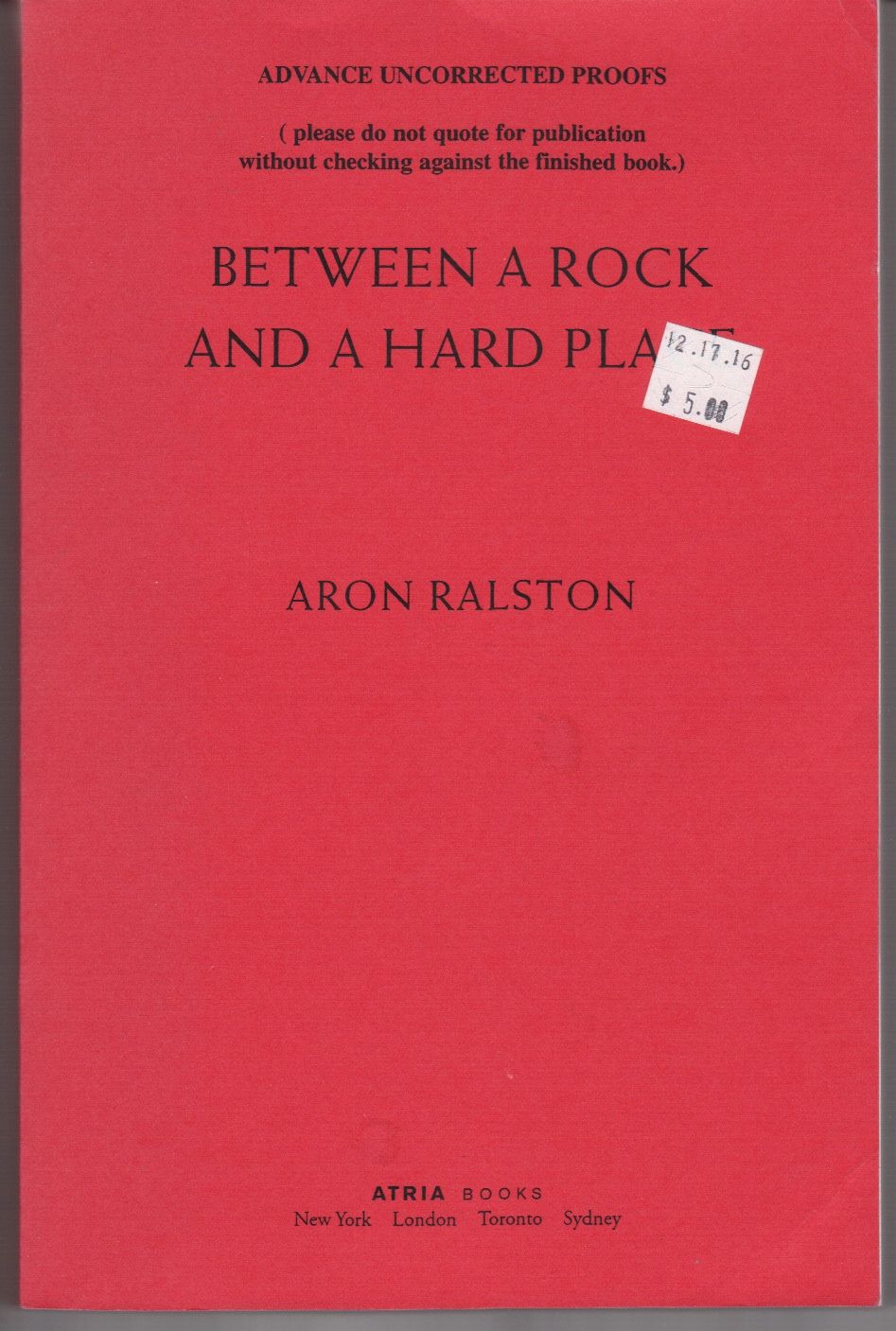 Between A Rock And A Hard Place Book