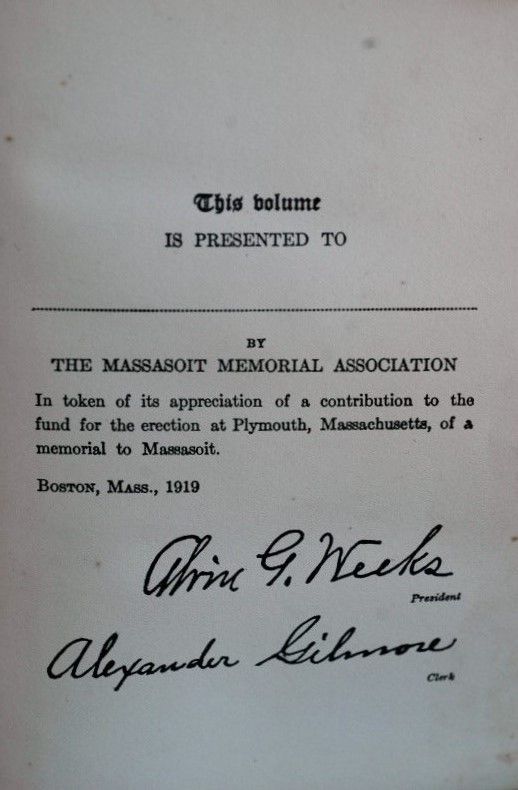BIBLIO | MASSASOIT-Massasoit Of The Wampanoags by Alvin G. Weeks ...