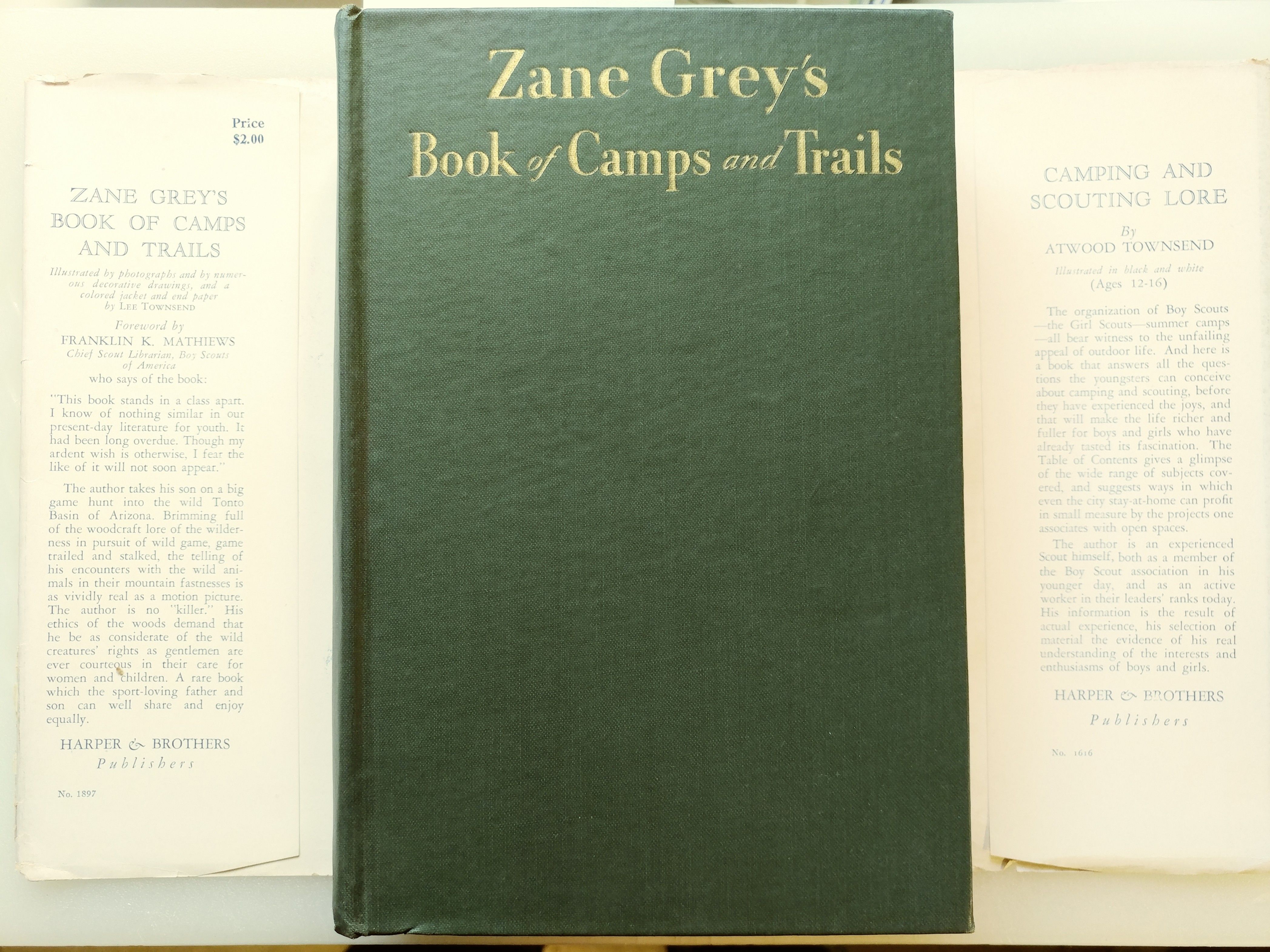 Zane Grey's Book of Camps and Trails by Grey, Zane | Hardcover. Sewn ...