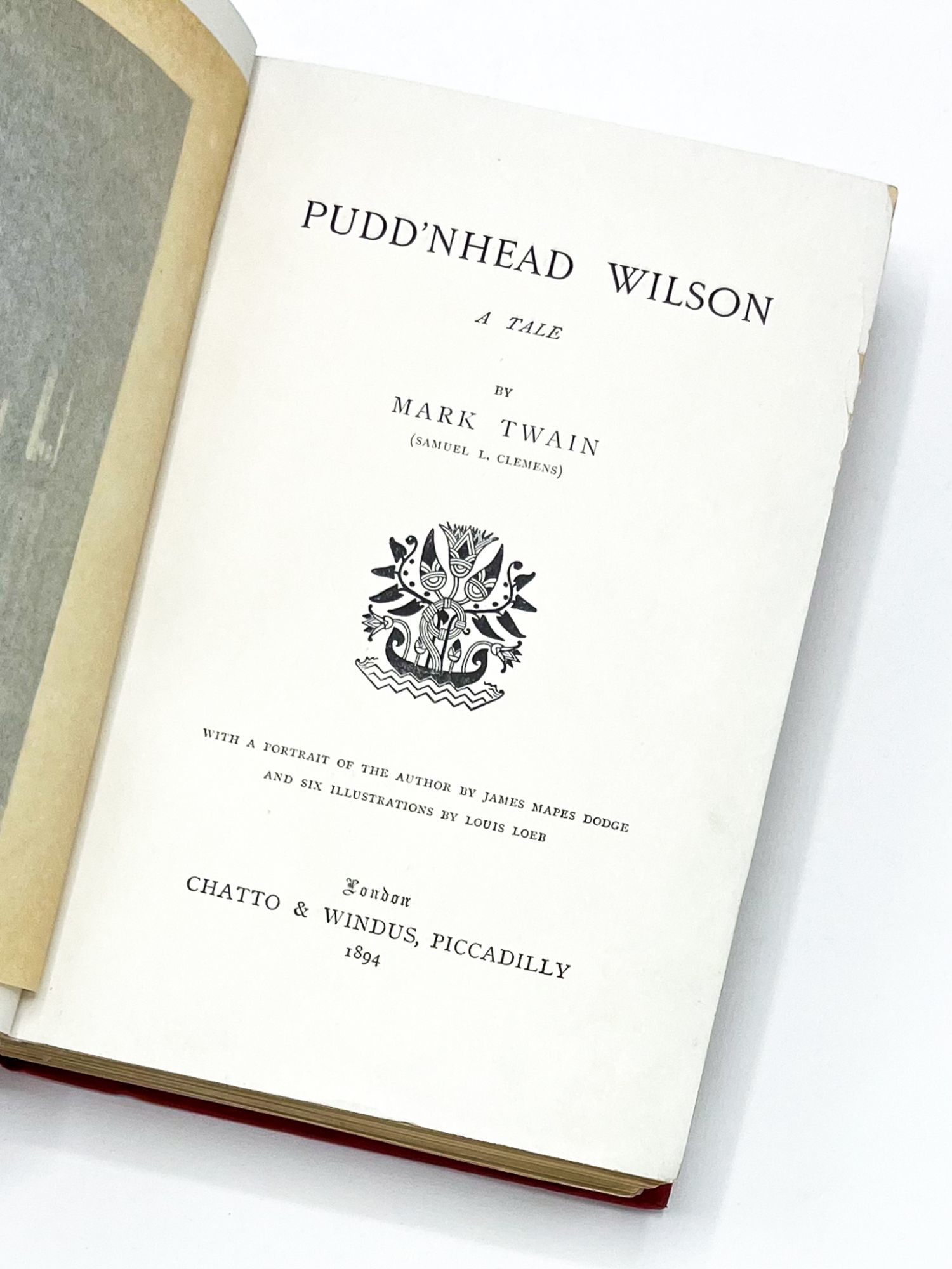 PUDD'NHEAD WILSON by Twain, Mark | 1894 | Chatto & Windus | Biblio