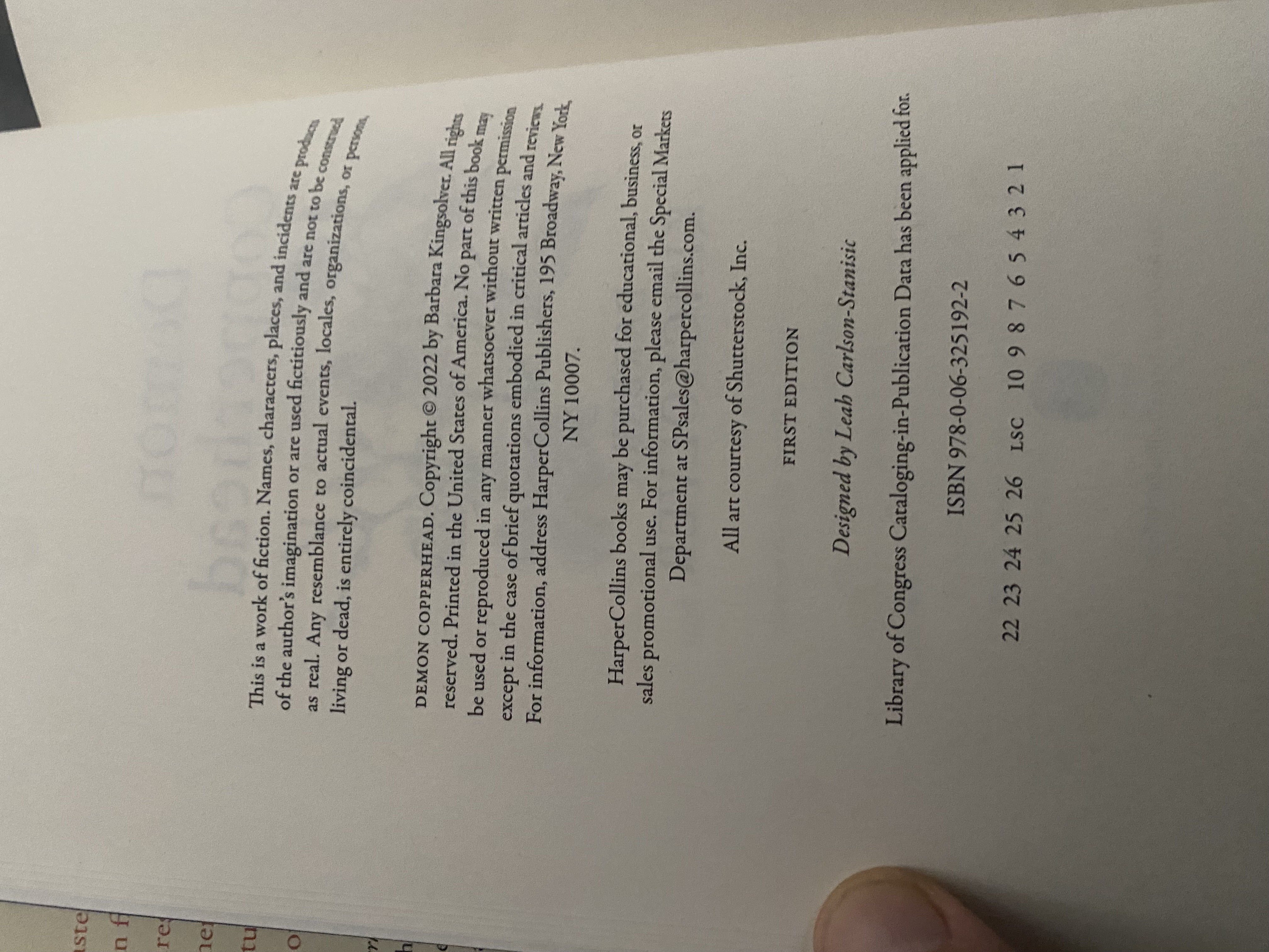 Demon Copperhead by Barbara Kingsolver | First edition/first printing ...