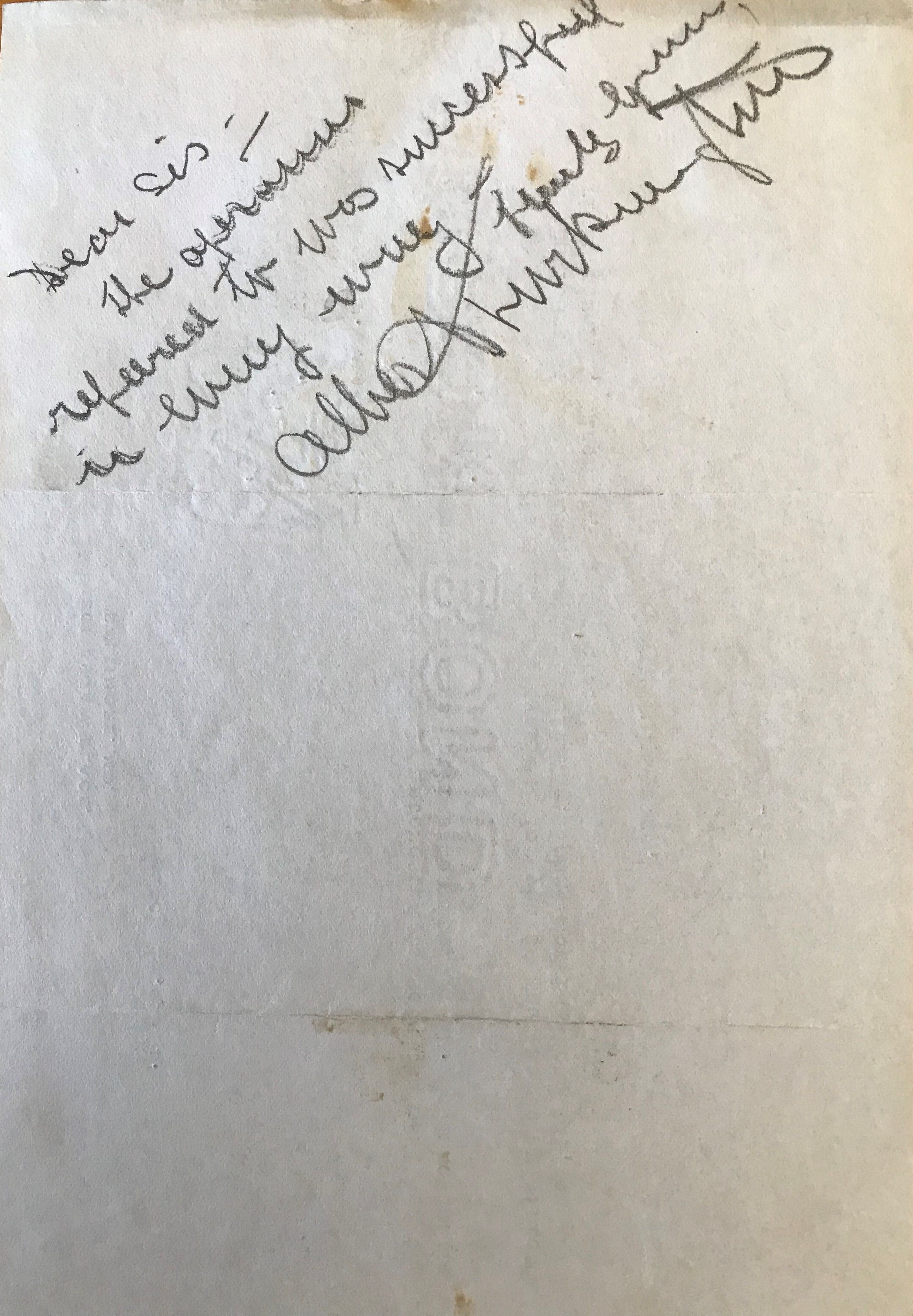 Typed letter signed from Halsted to Albert Turkington. Baltimore ...