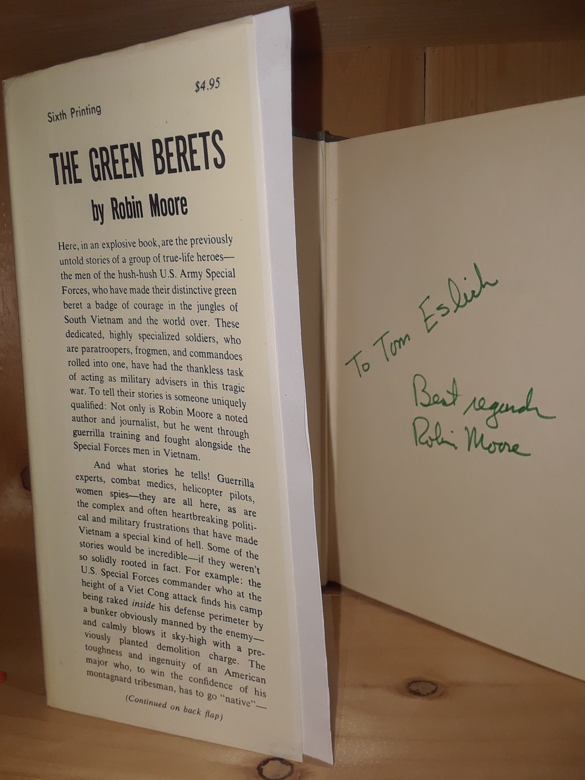 BIBLIO | The Green Berets by Robin Moore | Hardcover | 1965 | Crown