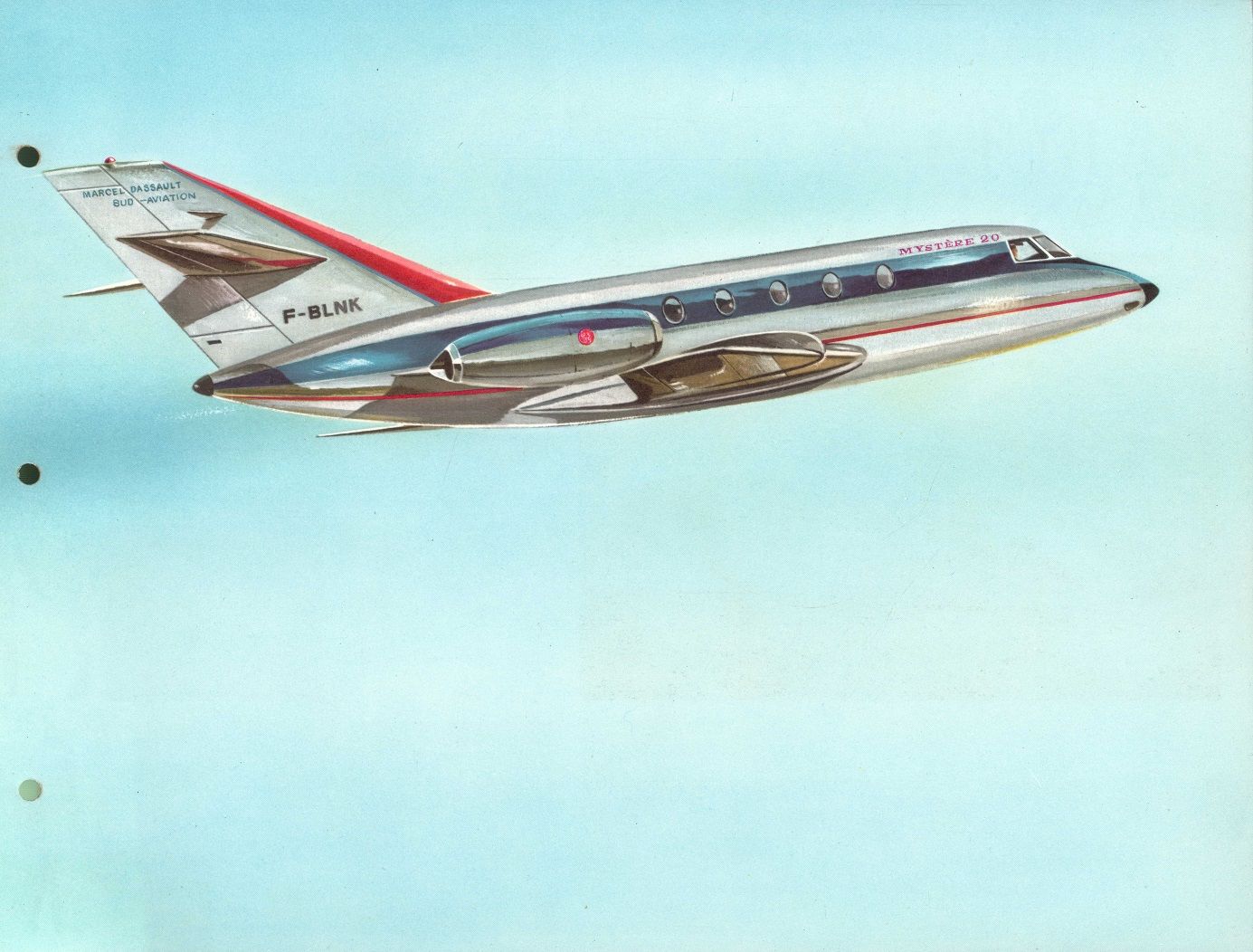 The Mystere 20 Fan Jet Falcon. Générale Aéronautique Marcel Dassault ...
