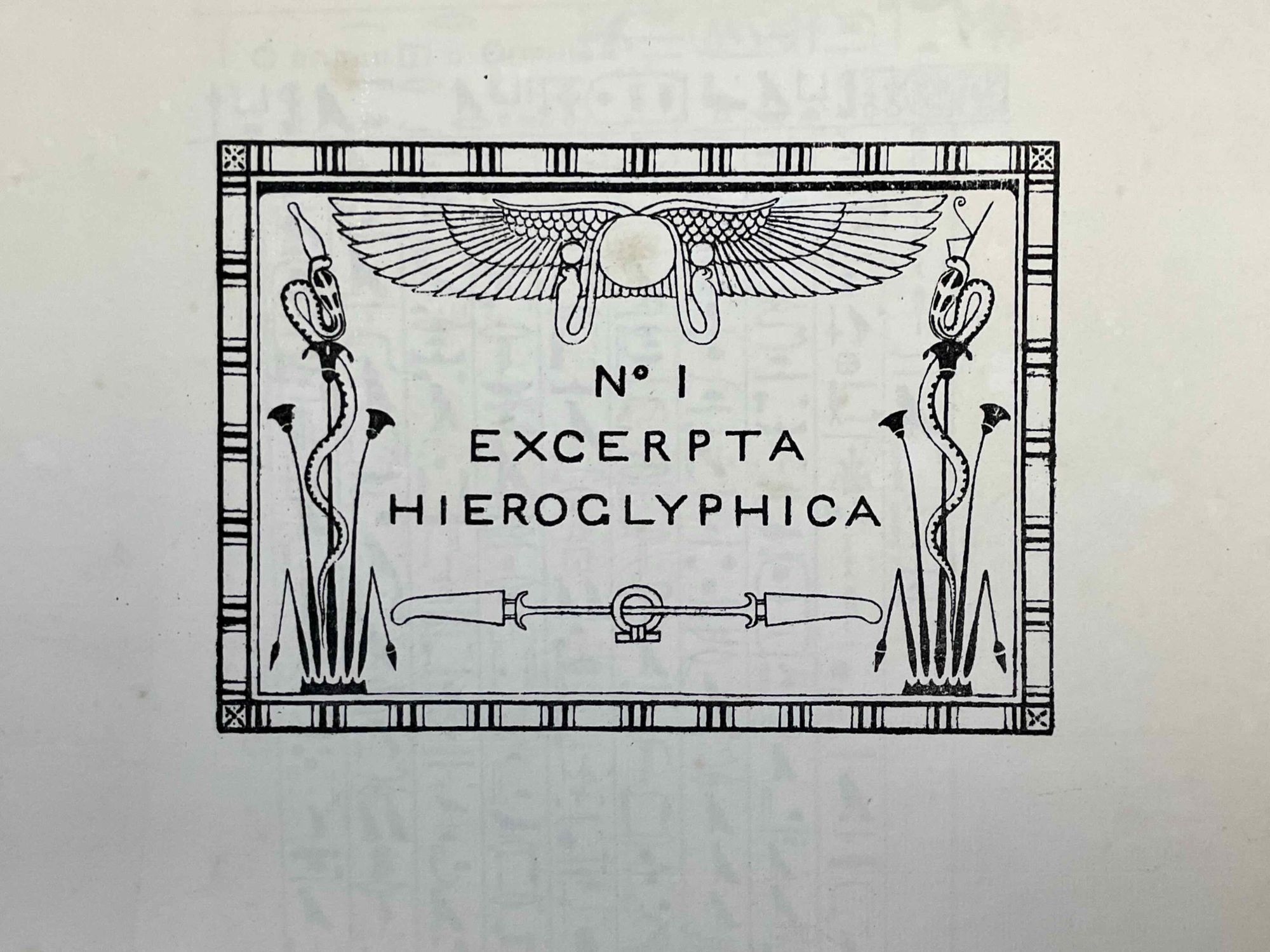 Excerpta hieroglyphica by BURTON James | Biblio