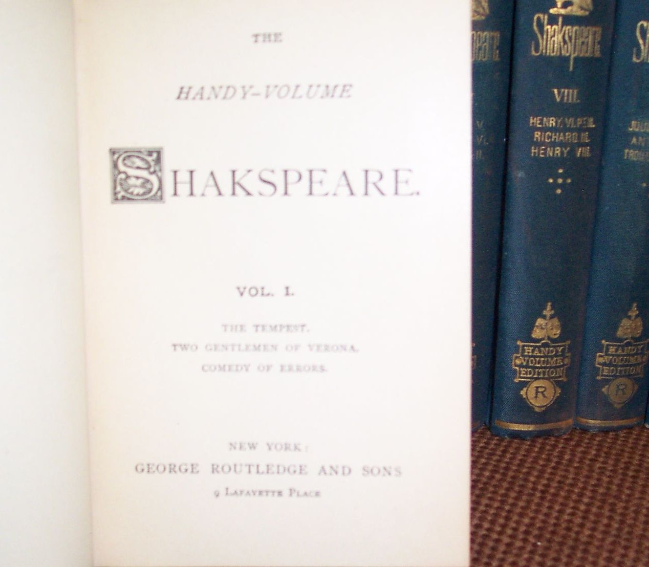 THE HANDY-VOLUME SHAKSPEARE (Shakespeare). Complete in 13 volumes by ...