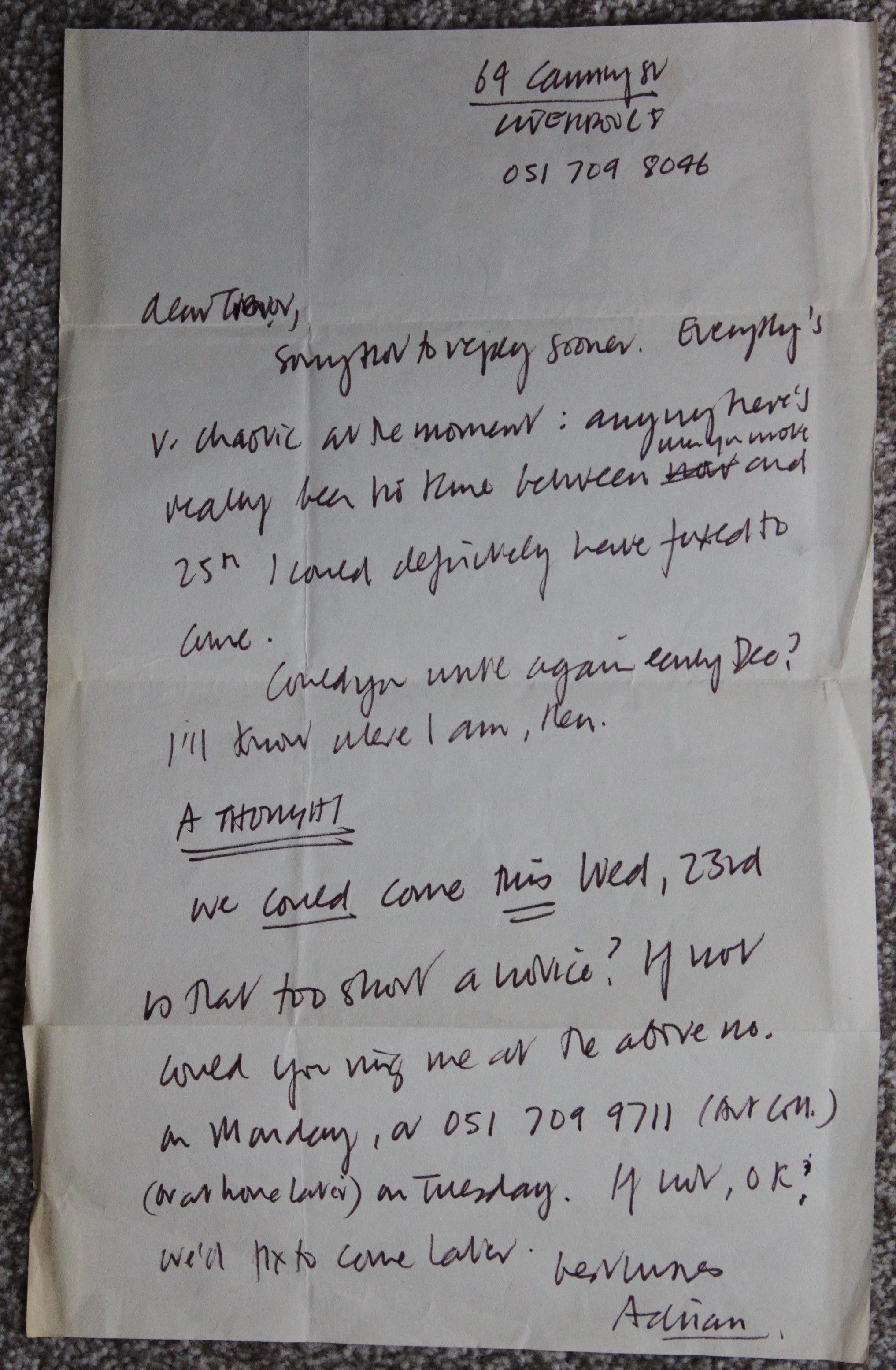 Adrian Mitchell (Poet, Author & Playwright, 1932-2008) - Autograph ...