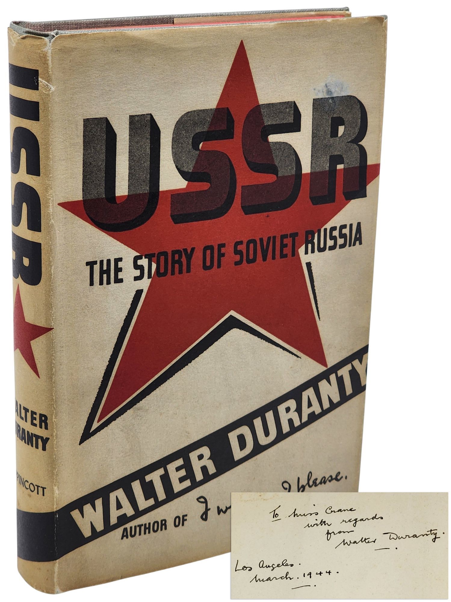 USSR: THE STORY OF SOVIET RUSSIA by Duranty, Walter | Hardcover | 1944 ...